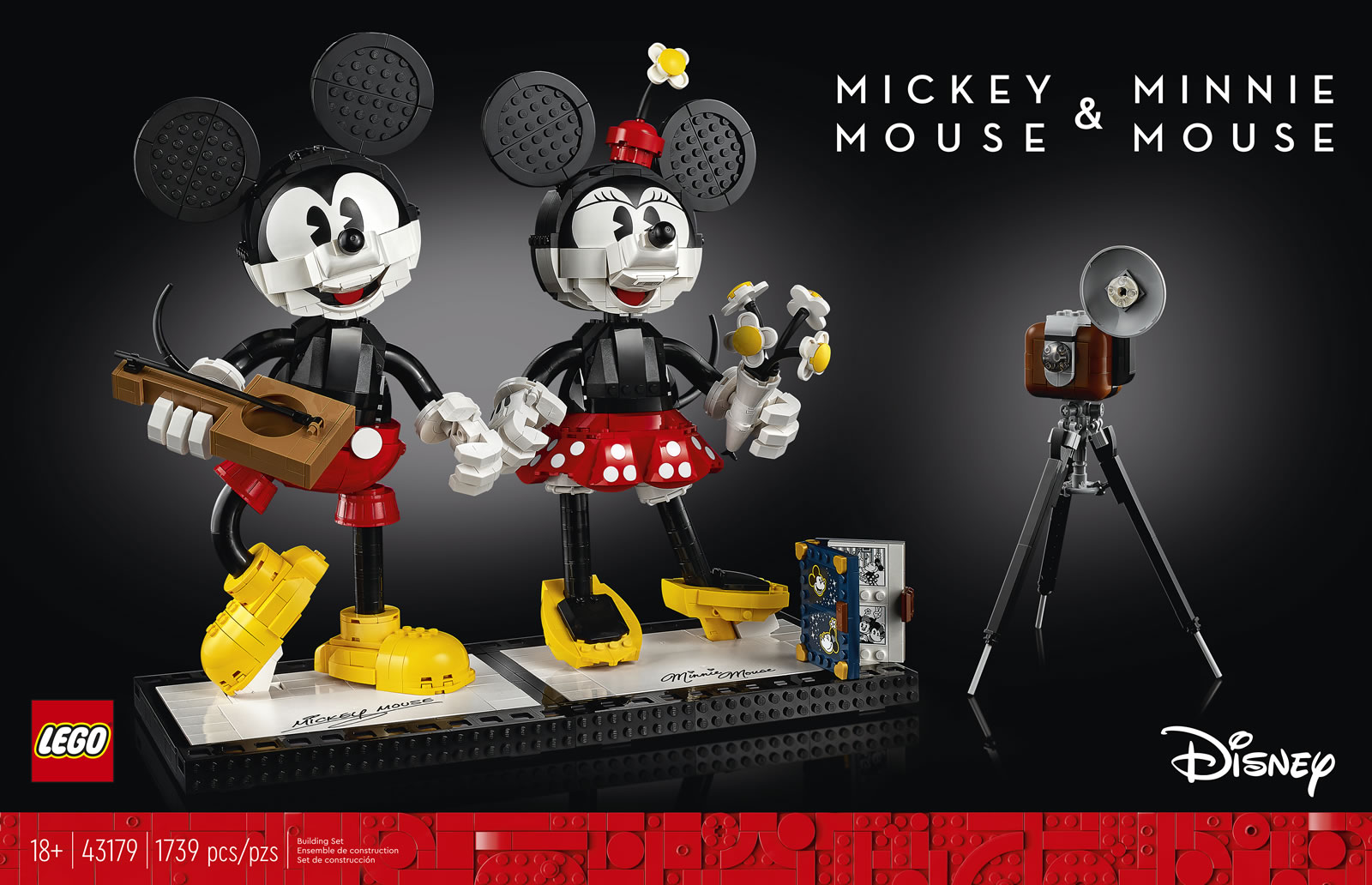 LEGO Disney 43179 Mickey Mouse & Minnie Mouse Buildable Characters ...